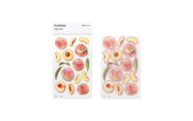 Peach Fruit Sticker – The Paper Mouse