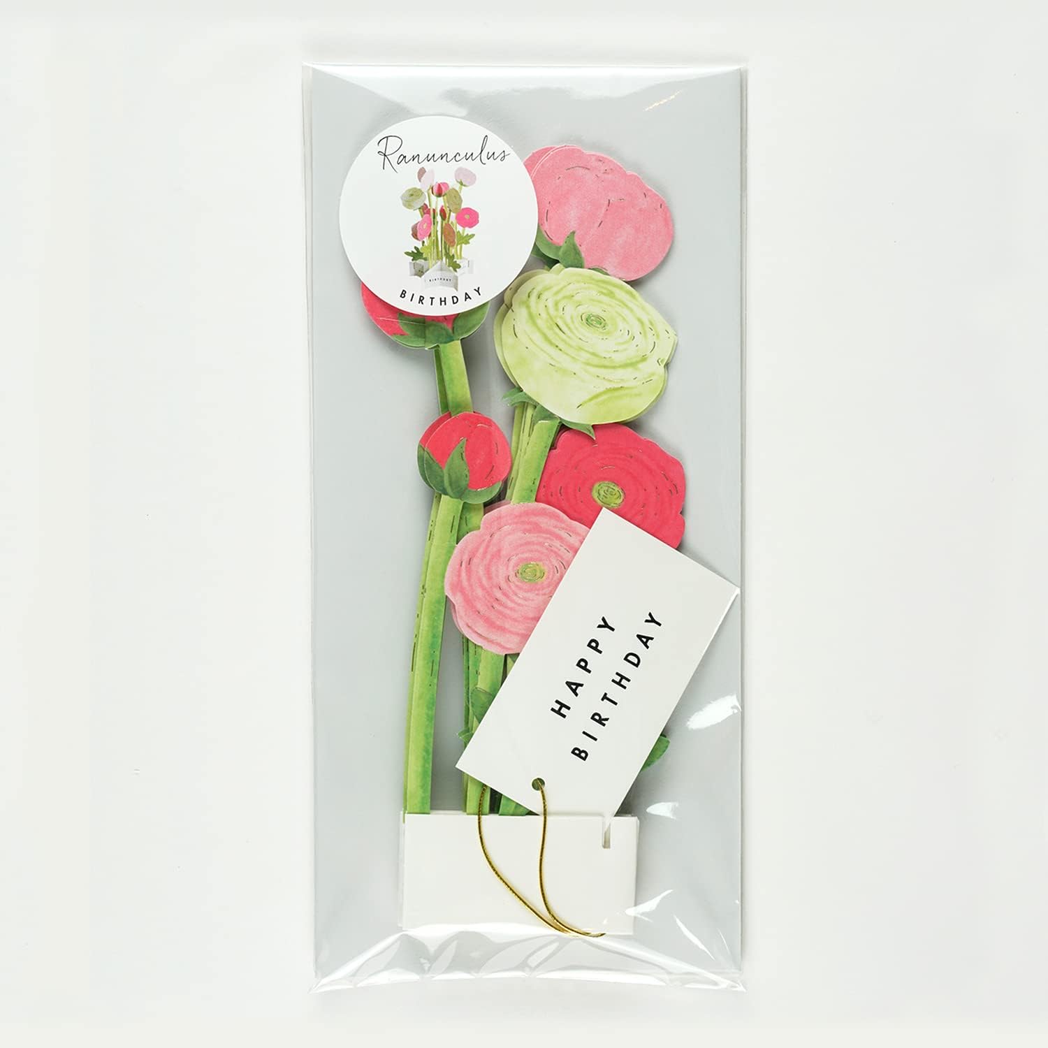 Red Ranunculus Flower Blooming Pop-Up Greeting Card – The Paper Mouse