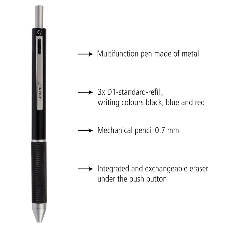 Multifunction 4-in-1 Ballpoint Pen – The Paper Mouse