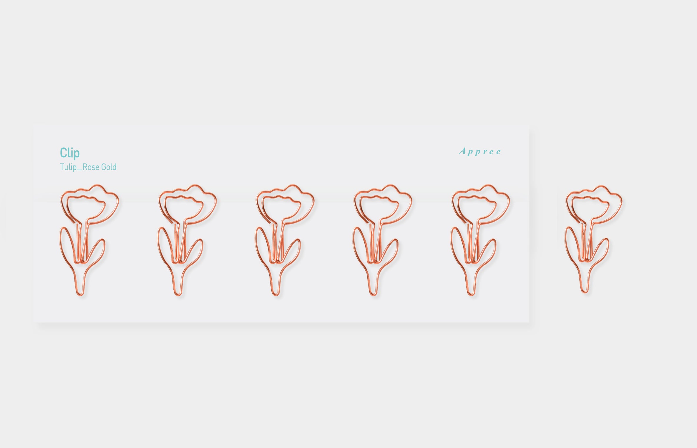 Tulip Rose Gold Paper Clip – The Paper Mouse